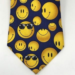 Puritan | Accessories | Silk Smiley Smiley Face Tie | Poshmark